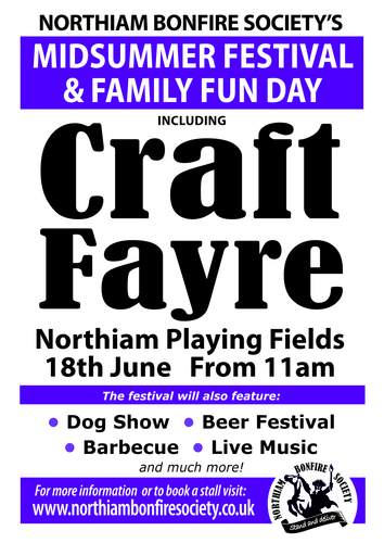 Northiam Outdoor Craft Fayre, Northiam Bonfire Society - Ref #3418 ...